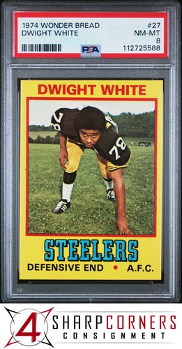 1974 WONDER BREAD #27 DWIGHT WHITE STEELERS PSA 8 | eBay
