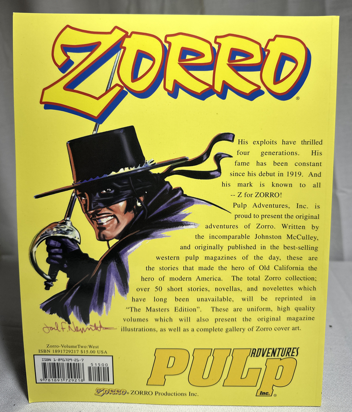 Zorro The Masters Edition Volume Two 1944-1946 - Pulp Adventures 2002 ...