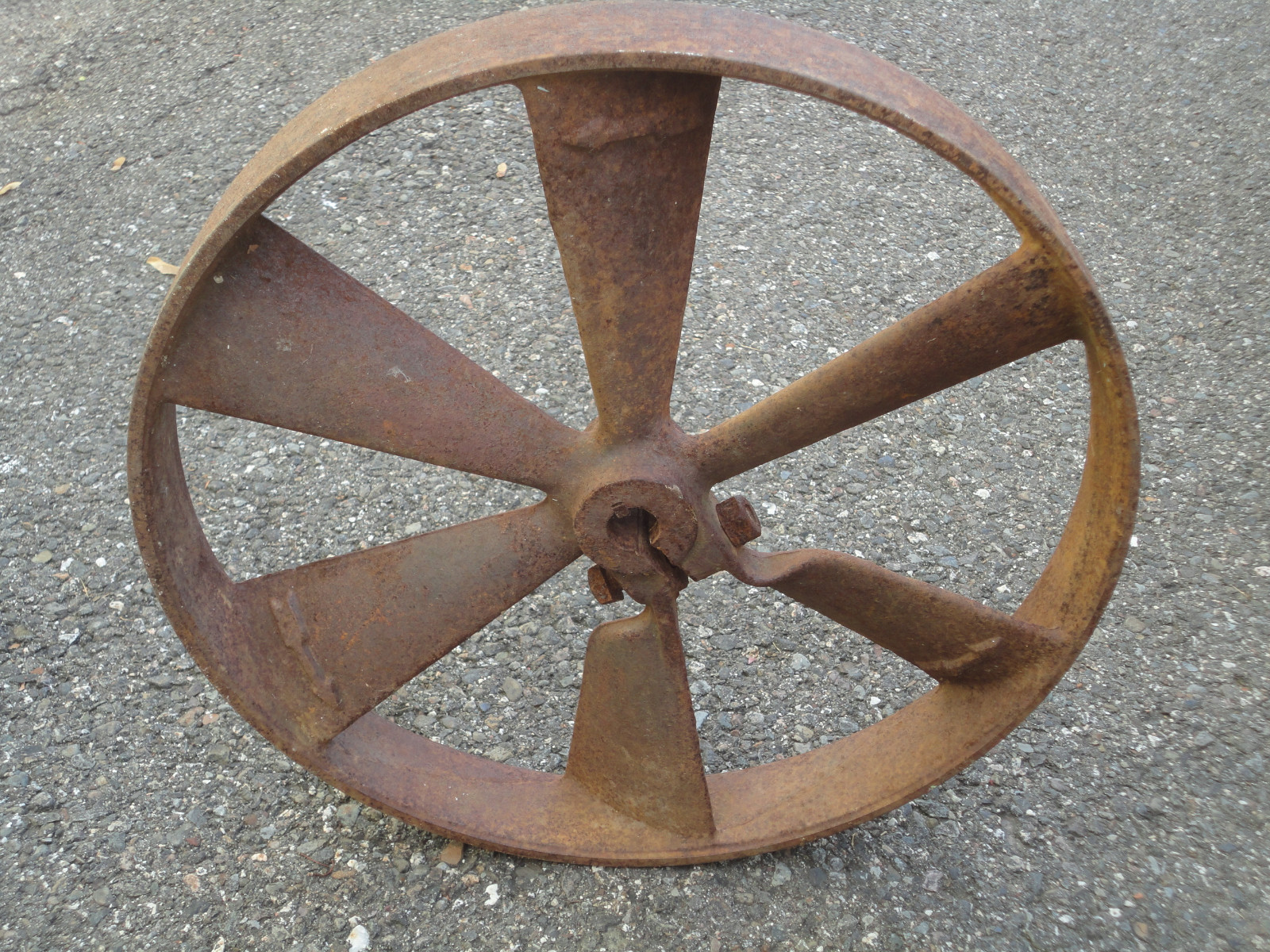 Vntg Industrial Large Cast Iron Fan Propeller Rotor Blower Super ...