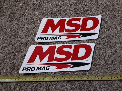 Lot of 2 MSD PRO MAG Racing Decals Stickers NHRA PDRA Pro Mod Nitro Rat ...