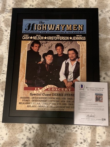 The Highwaymen signed concert poster RARE!!! Attention Collectors ...