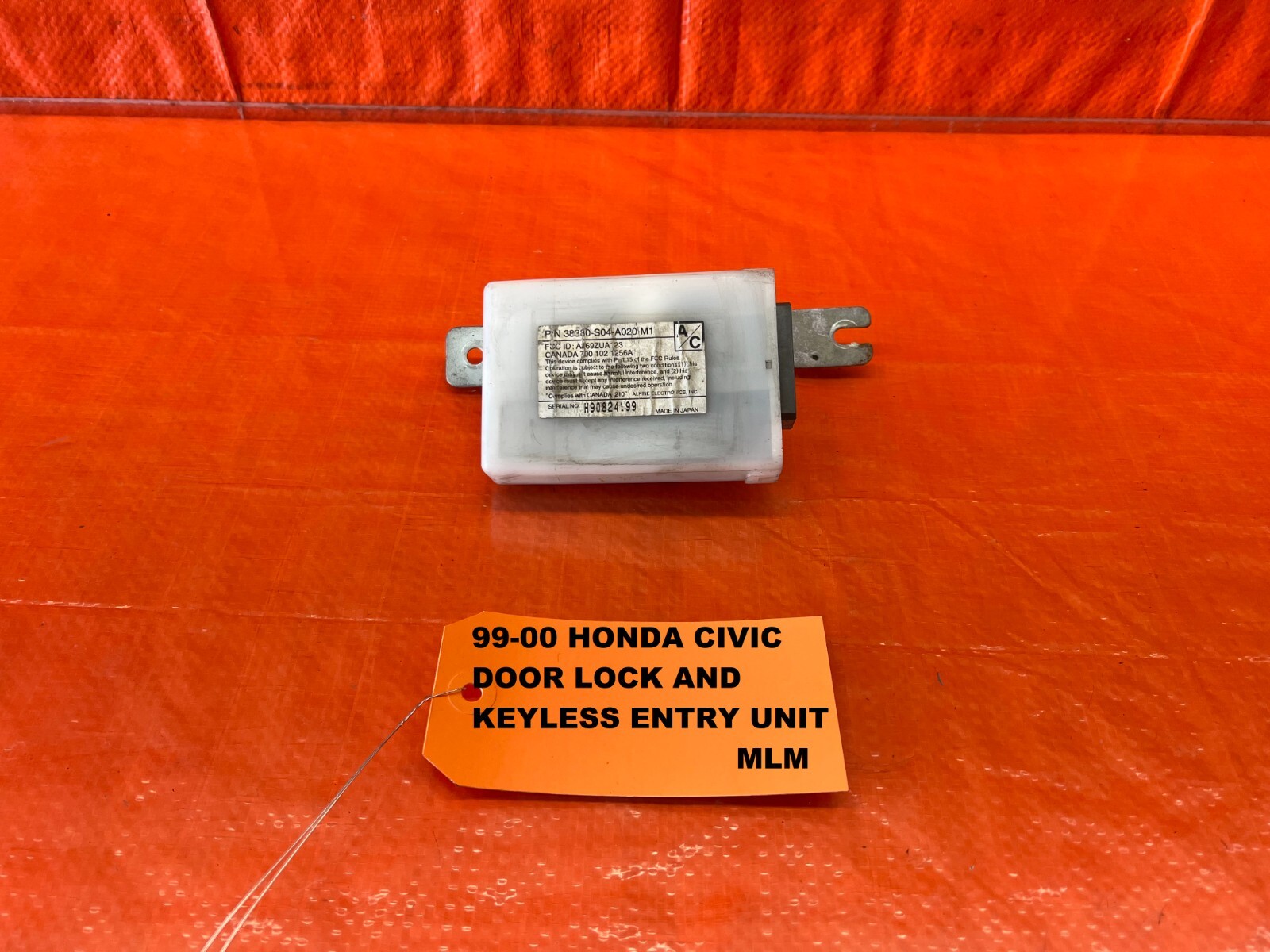 99-00 HONDA CIVIC EX & SI COUPE KEYLESS ENTRY DOOR LOCK CONTROL MODULE ...