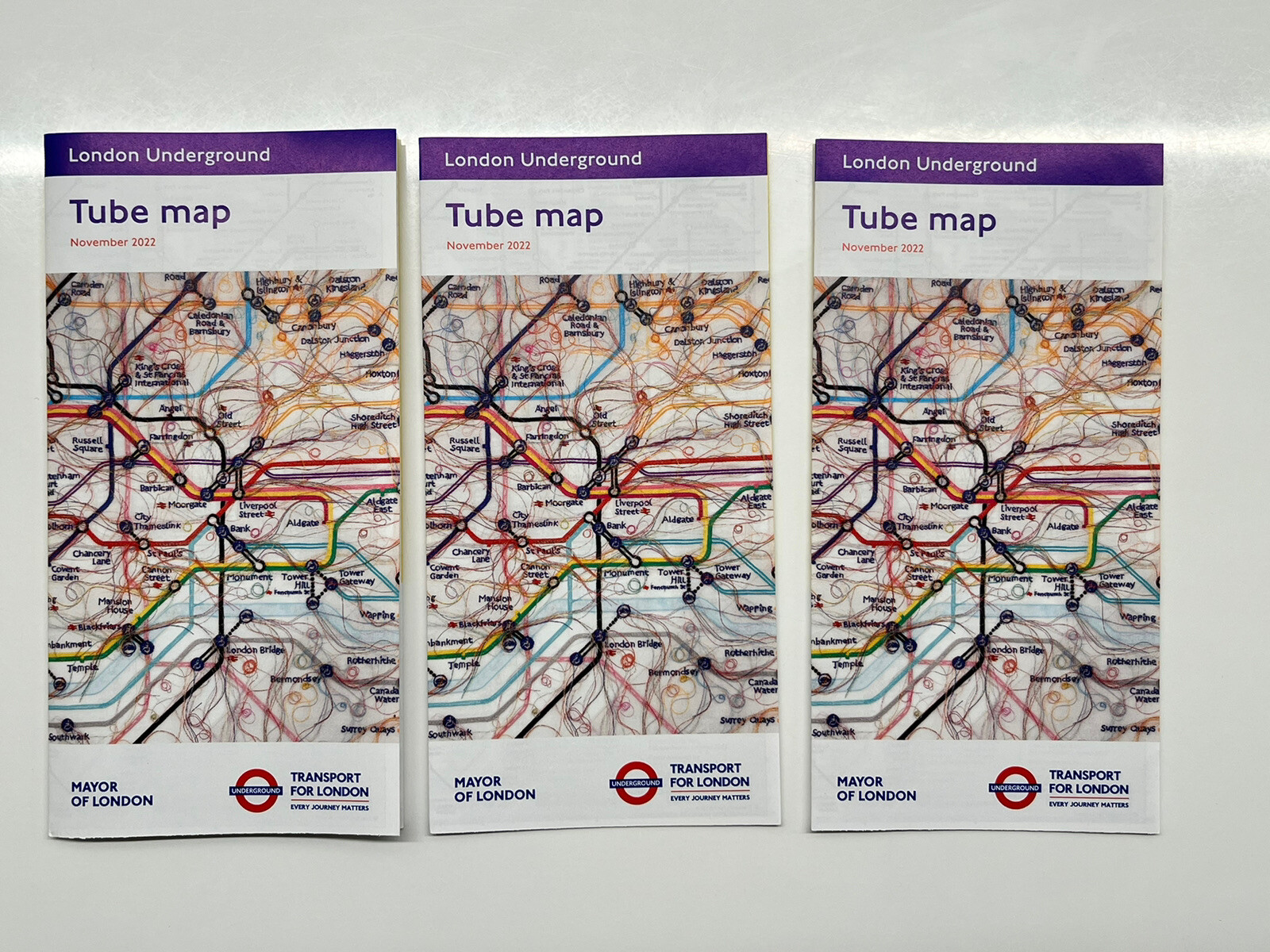 (3x) TFL London Underground Tube Map - | Grelly UK