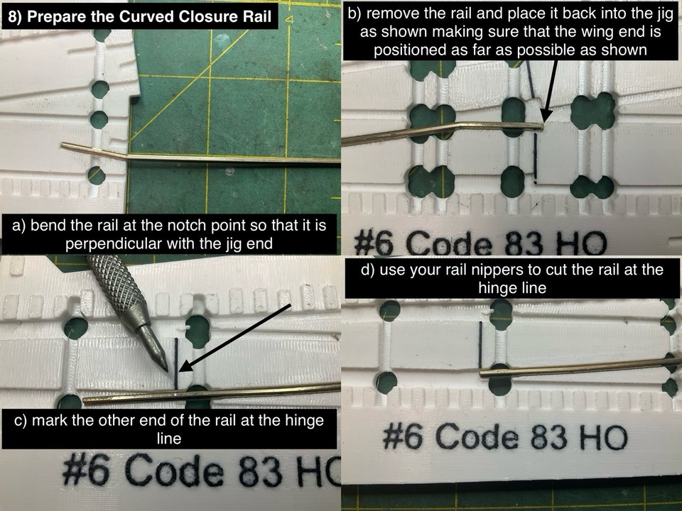 HO Scale Jig tools for Building Turnouts Accurately to NMRA Standard ...