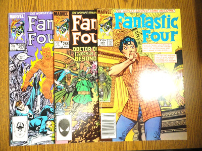 Fantastic Four #287 288 289 Run of 3 Dr. Doom Set 1st Print Lot Marvel ...