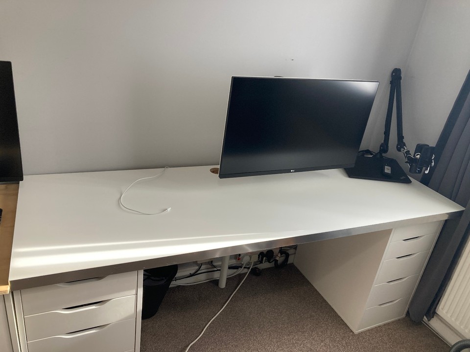 IKEA HALLESTAD Kitchen Worktop - Used as Computer Office Desk Table ...