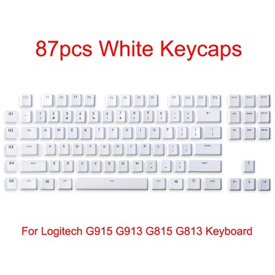 A full set G915 TKL 87 key caps White for Logitech G813 G913 G815 G915 ...