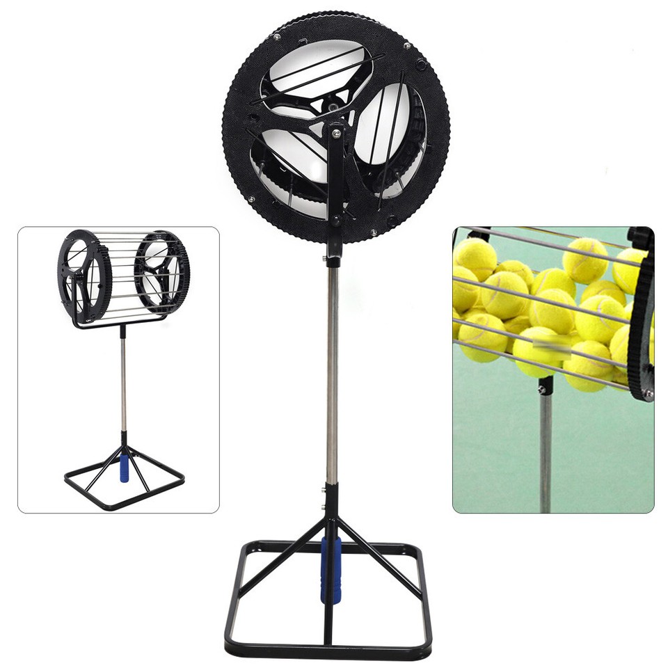 55 Balls Tennis Ball Retriever Basket Roller Hopper Tennis Ball ...