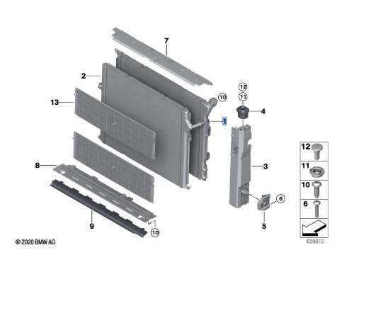 Genuine OEM Radiator for BMW 17118482622 for sale online | eBay