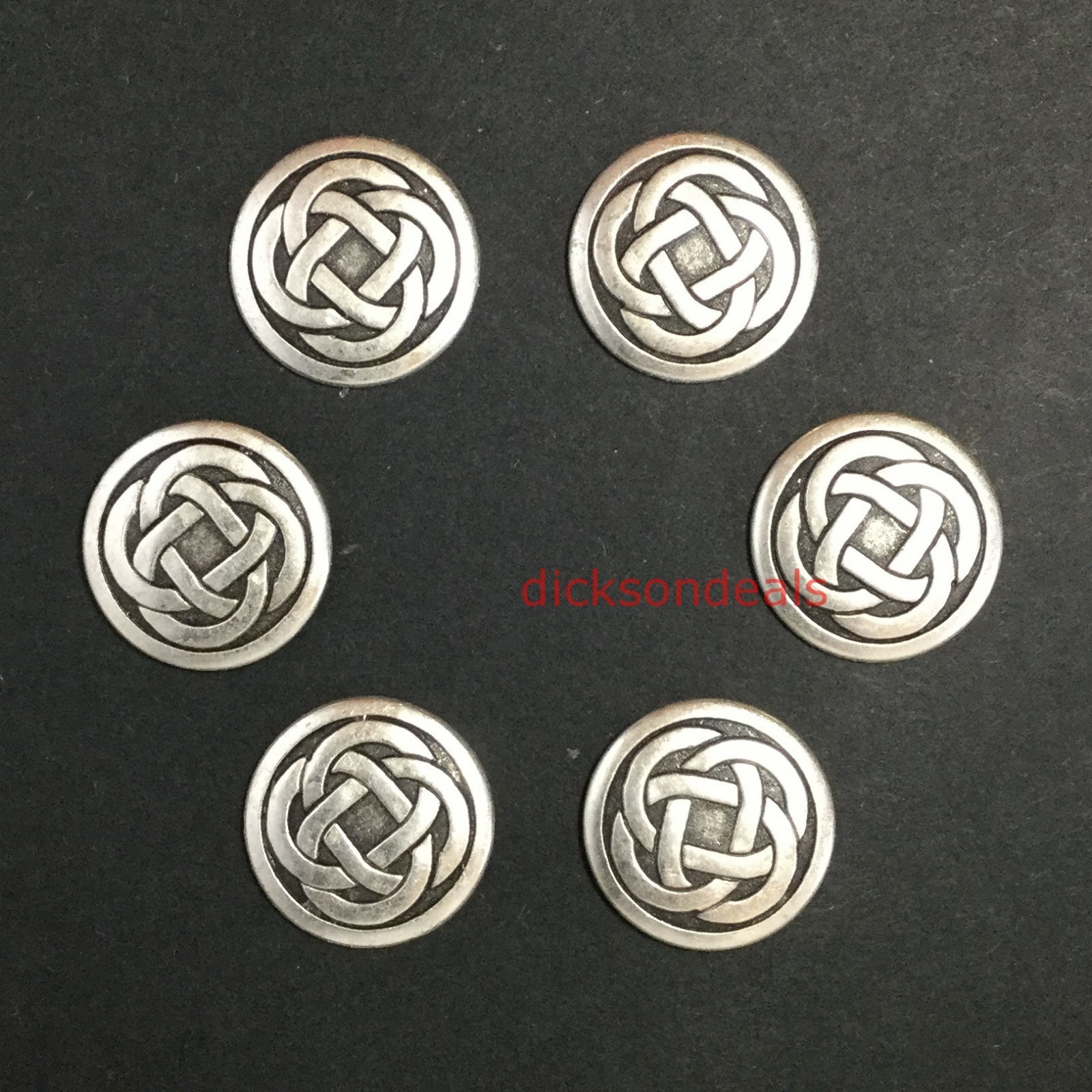 6 Celtic Knot Metal Buttons 15mm 19mm or 23mm , 10% Off for two packs ...
