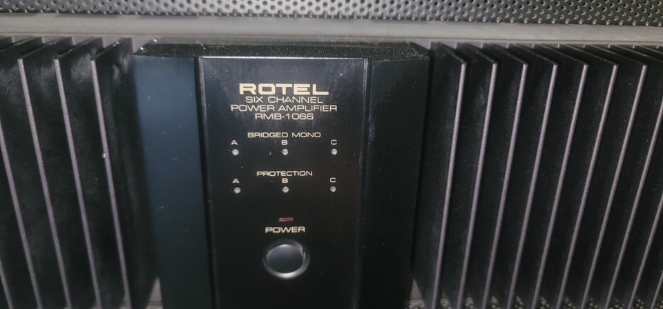 Rotel RMB-1066 Six Channel Amplifier | All Black Version | Stereo L/R ...