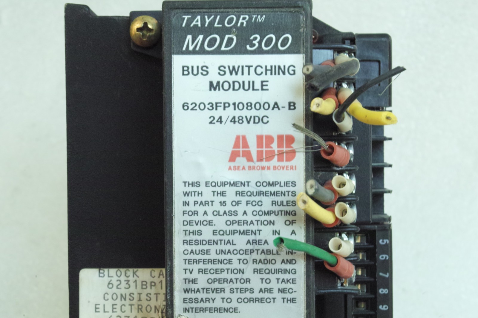 ABB TAYLOR MOD 300 6231BP10830B-A 24/48 VDC 6A MAX, 6203FP10800A-B | eBay