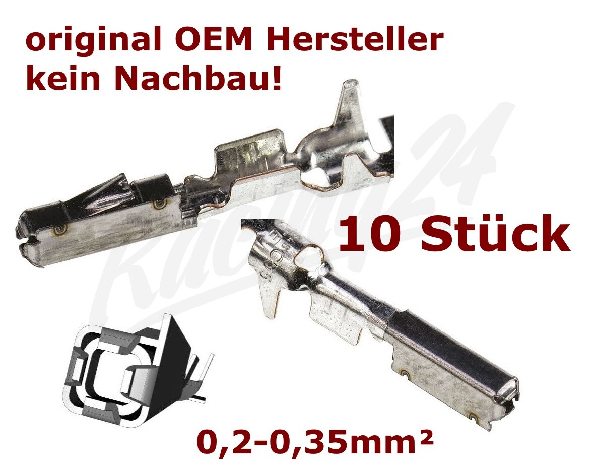 10x MQS Quadlock Buchse Kontakt pin 0,2-0,35mm² Tyco passend für Mazda ...