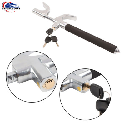 Steering Wheel Lock Heavy Duty High Security Car Van Anti Theft Three ...