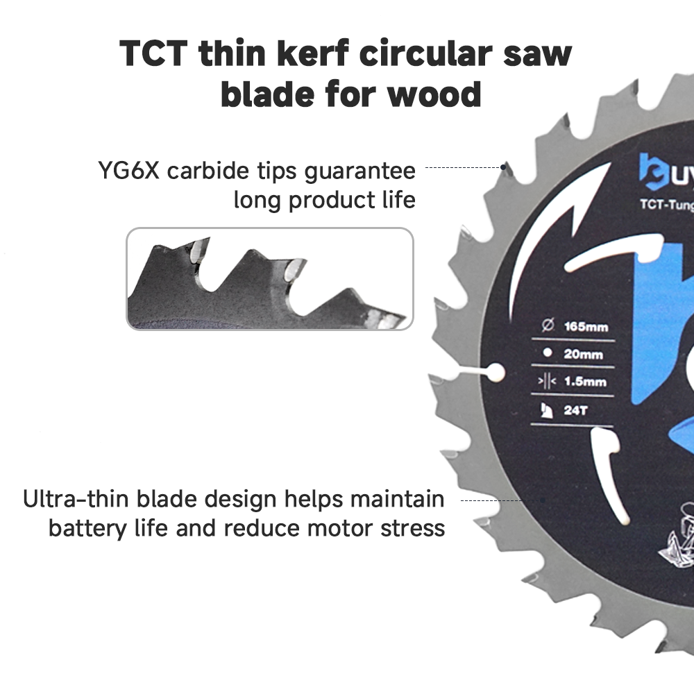 Trade Pro Circular Saw Blade 165 X 20 40 Teeth Fits Dewalt DCS565 ...