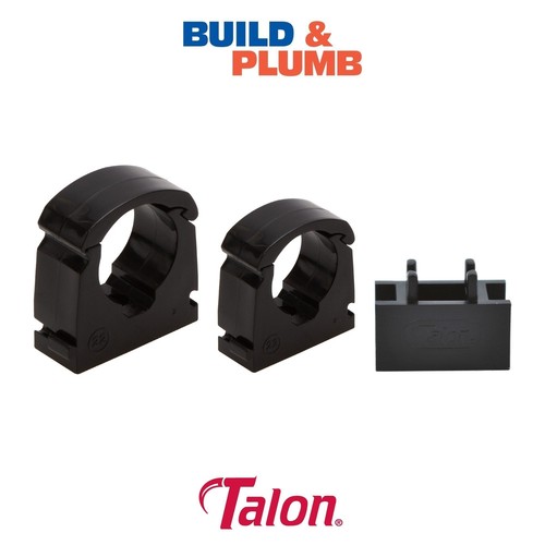 Single Hinged Pipe Clip Talon Interlocking | UK Manufactured | Black ...