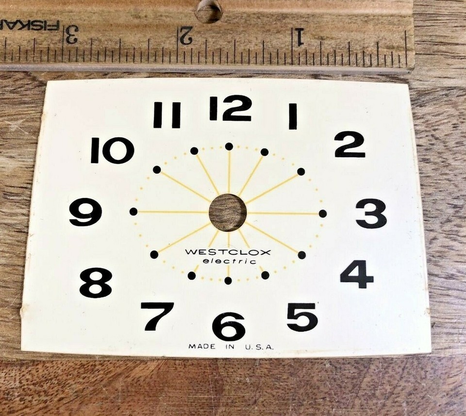 Westclox Electric Clock Dial Pan, Made of Paper Cardstock (K5687) | eBay
