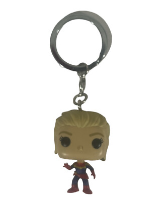 Funko Pocket Pop! Marvel Mystery Captain Marvel Bobblehead Key Chain ...
