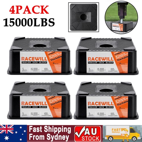 4 Pack Trailer Jack Block Stabilizer Blocks 15000 lbs Levelers For RV ...