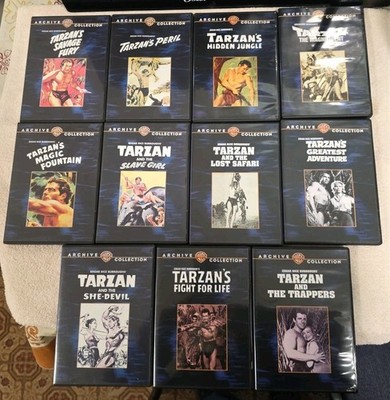 Tarzan: 11 Edgar Rice Burroughs WB Archive Collection DVDs *RARE ...