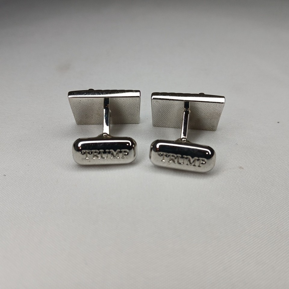 Donald Trump Signature Collection Silver Cufflinks Money Dignified ...