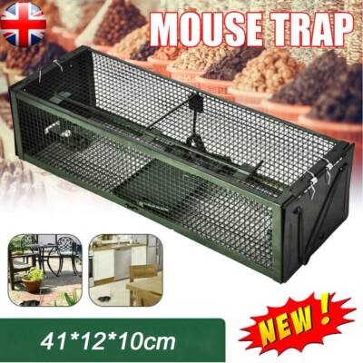 Humane Live Rat Trap Double Door Mouse Trap Rat Catcher Heavy Duty Bait ...
