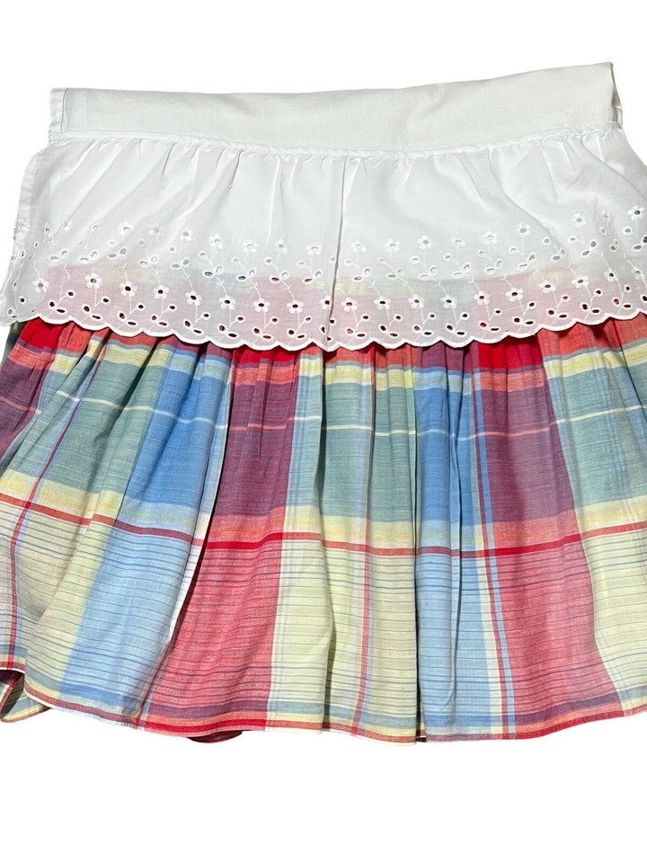 Ralph Lauren Spinnaker Madras Full/QUEEN Dust Ruffle Plaid BedSkirt ...