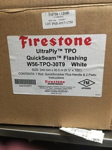 Firestone TPO QS Flashing 9-1/2" x 100' White W56TPO30T9. NEW. MUST SEE ...