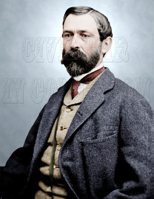 Confederate Gen Richard Taylor Civil War son of Pres Zachary color ...