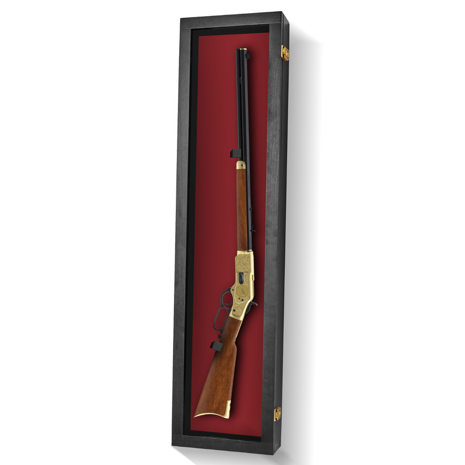 Pennzoni Rifle Gun Display Case Gun Wall Mount Cabinet w/Acrylic Door ...