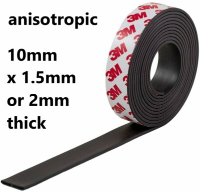 Self Adhesive Magnetic Tape 3M Backing Magnet Strip10mm X 1.5mm-2mm ...