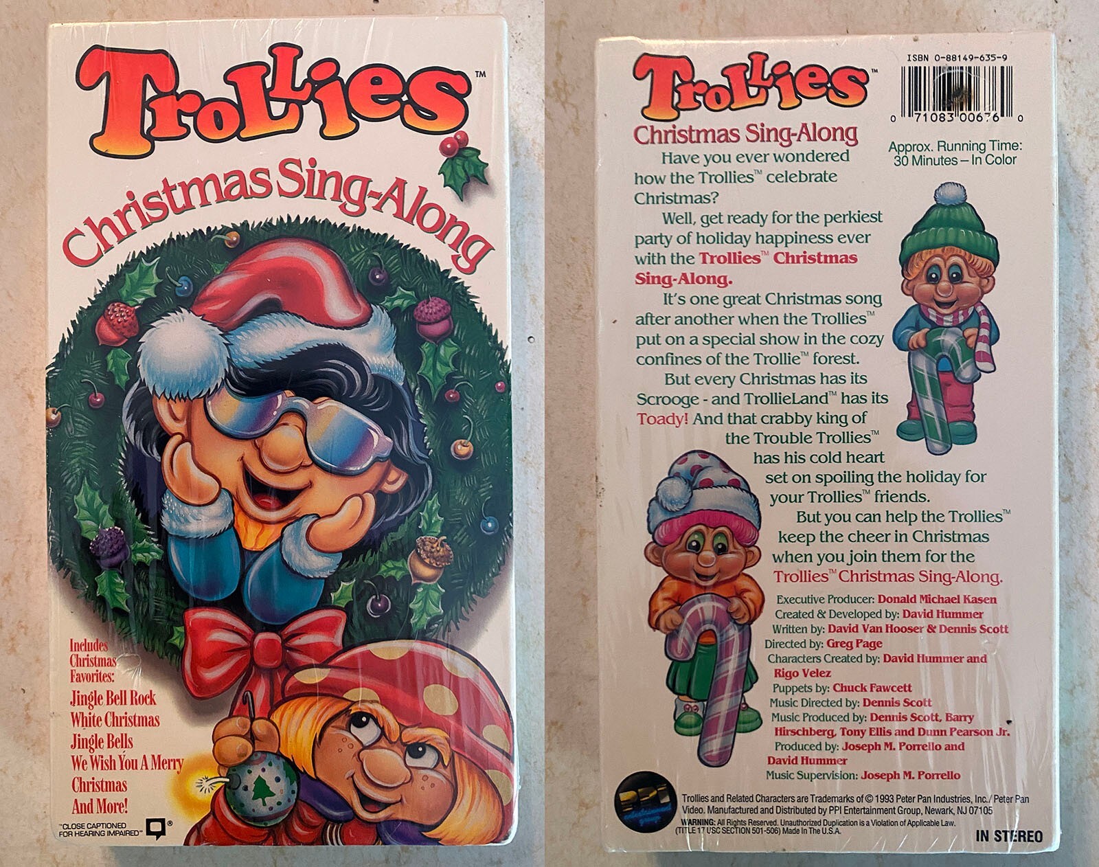 VHS Video Tape Cassette Trollies Christmas Sing-along 1993 for sale ...