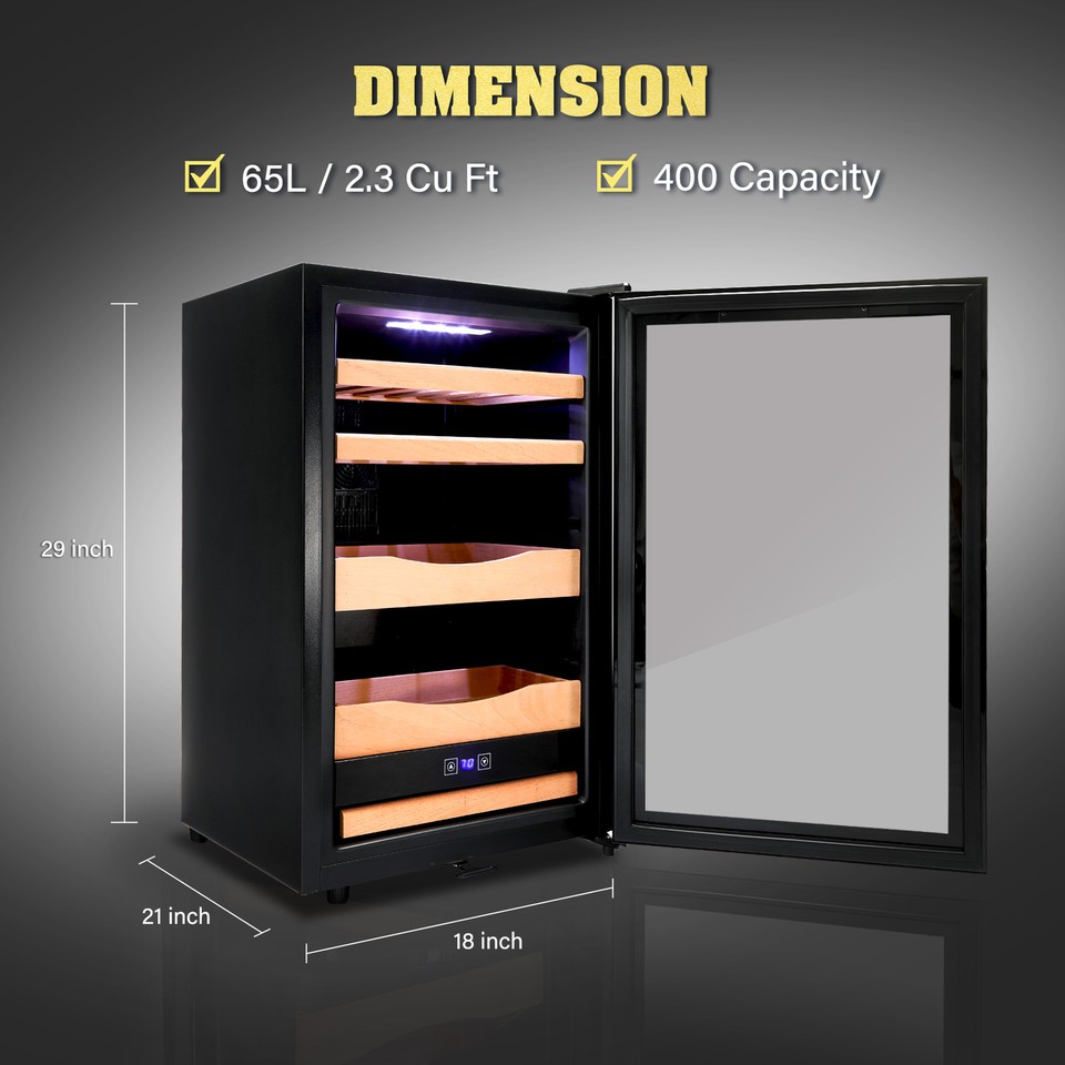 TCFUNDY Electric Cigar Cooler Humidor Constant Temperature &Humidity ...