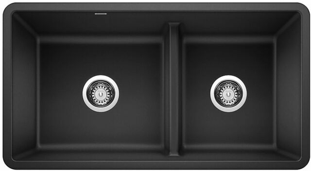Blanco Precis 33" Granite Double Basin Undermount Kitchen Sink ...