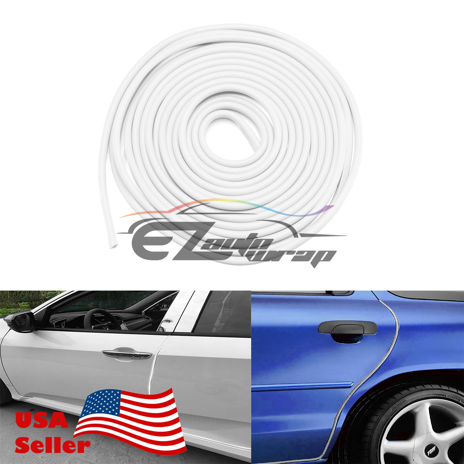 Soft Rubber Flexible White Door Edge Guard Scratch Paint Protection ...