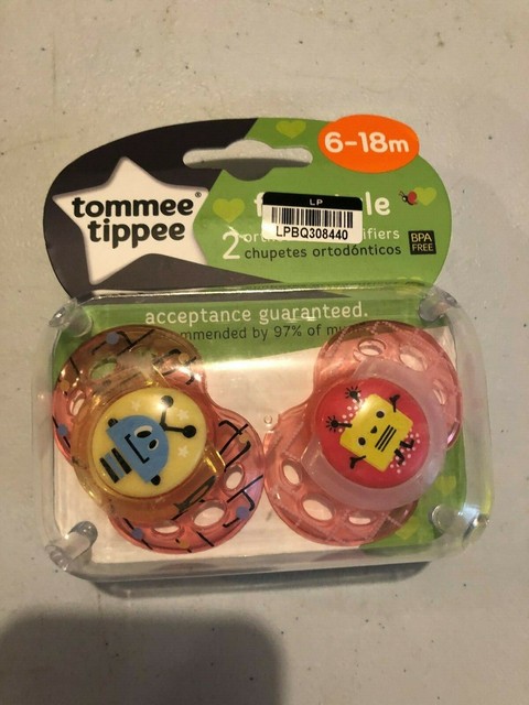 Tommee Tippee Closer to Nature Fun Pacifier 6-18 Months 2 Count F18 for ...