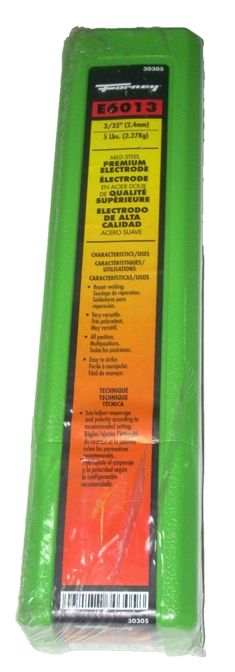 Forney 6013 Stick Welding Rods 3/32 in Dia Arc Electrodes AC/DC Mild ...