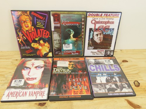 Lot of 6 Halloween Horror Movies DVDs American Vampire, Chills, John ...