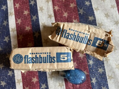 ** Quantity 7 ** GE General Electric Vintage Blue 5B Flash Bulbs | eBay