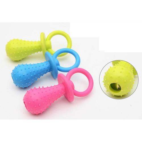 3Pcs Rubber Pacifier for Pet Puppy Chew Toys with Bell Sound Random ...