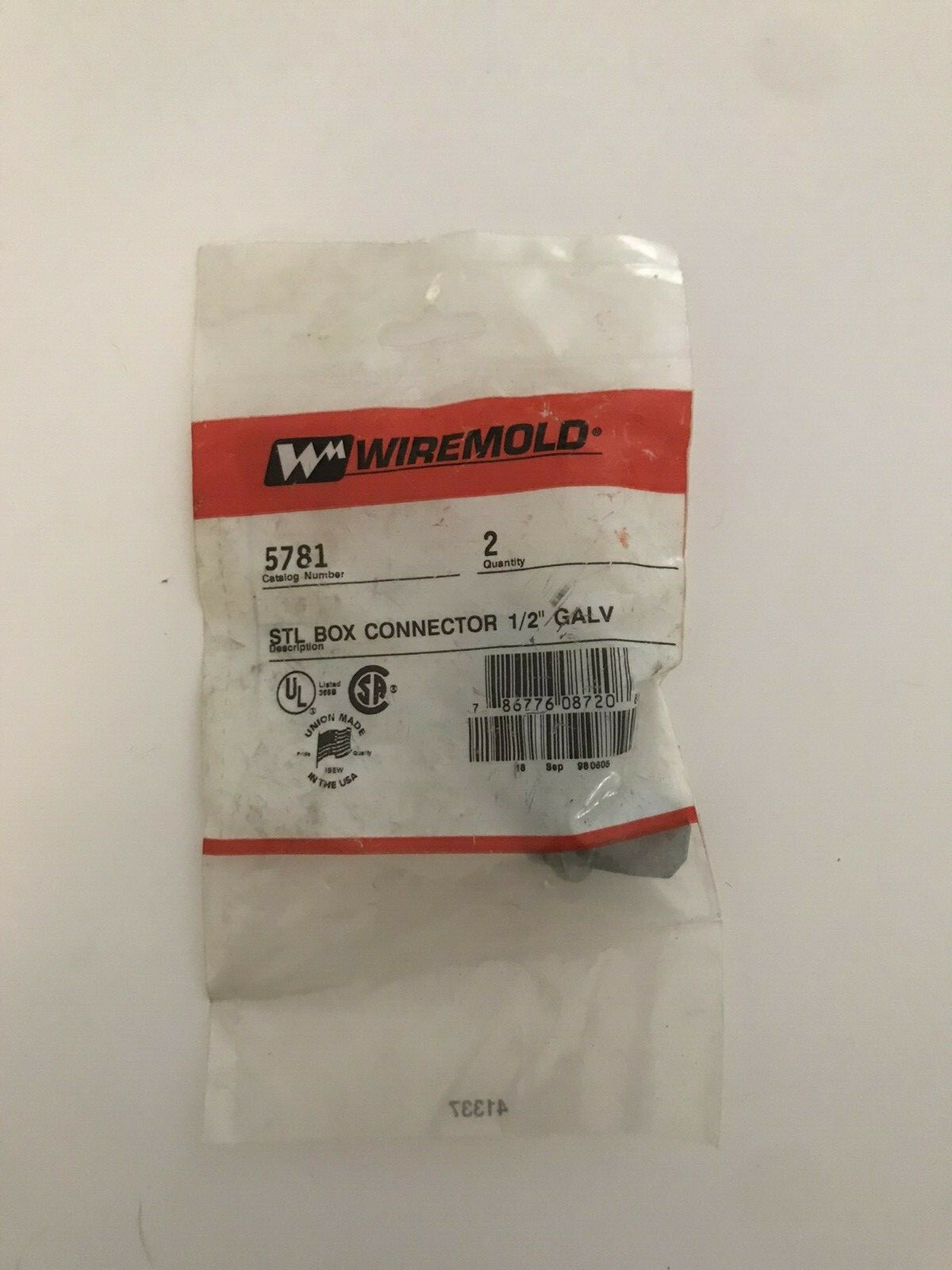 Wiremold Steel Box Connector 1/2" Galvanized - 5781 (2 Per Pack) | eBay