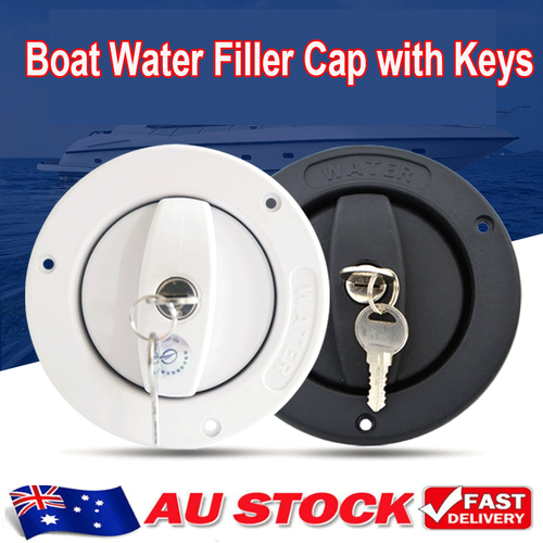 Water Inlet Filler Cap With 2Keys For Locking Caravan Motorhome Camping ...