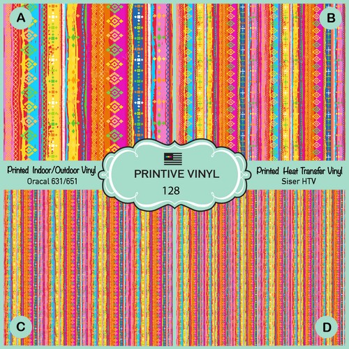 Ethnic Tribal boho Pattern HTV, Printed HTV, Iron on Vinyl, Adhesive ...