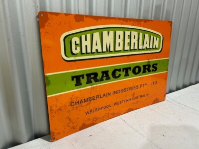 CHAMBERLAIN TRACTORS 600 MM X 400 MM METAL SIGN | eBay Australia