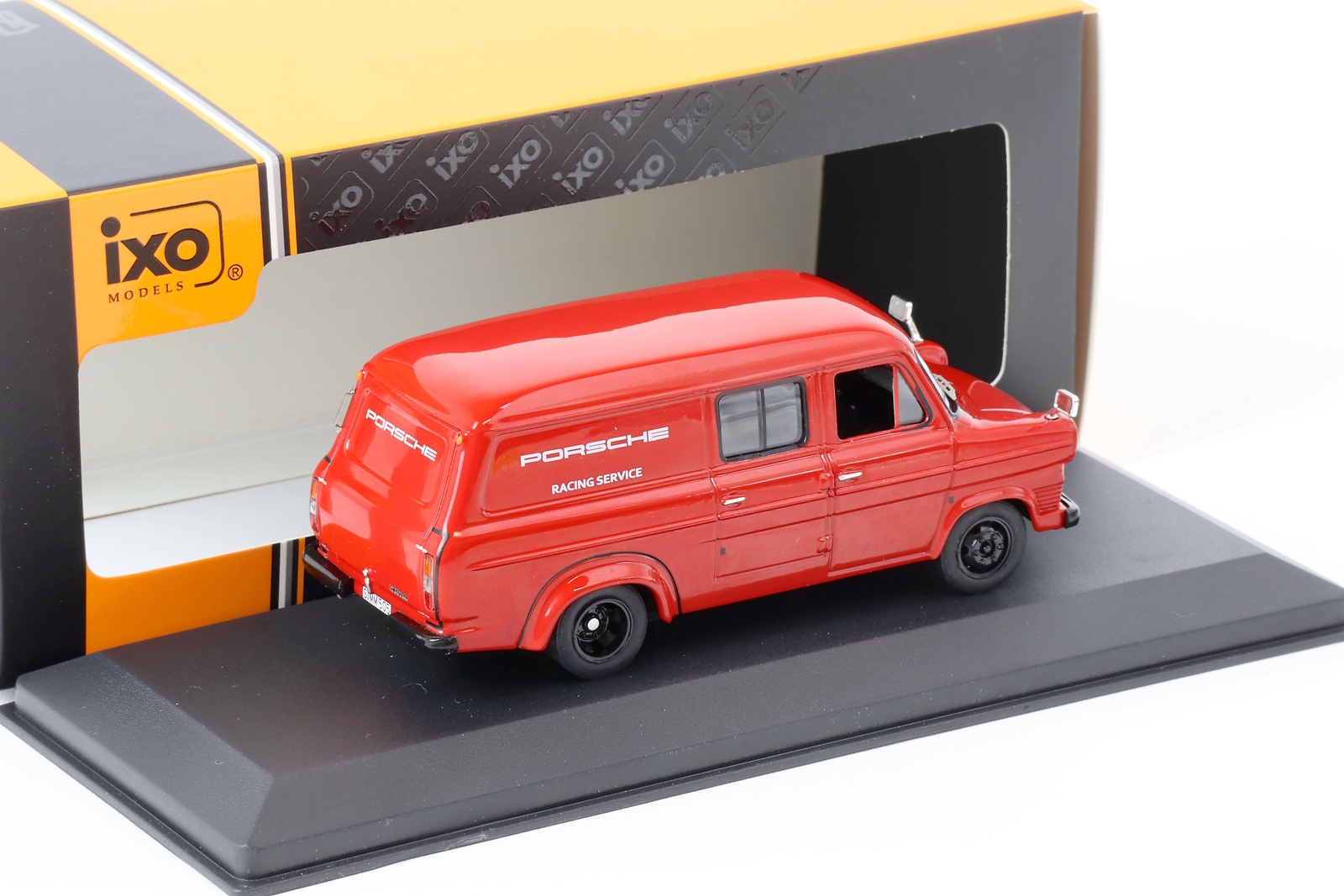 1:43 IXO 1966 Ford Transit MK I Van PORSCHE Racing Service red | eBay