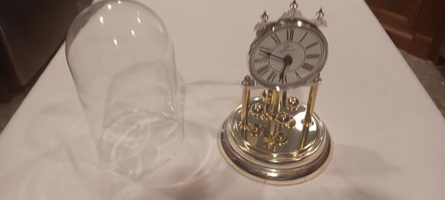 Elgin Anniversary Clock Glass Dome Quartz, Battery Powered, aka 400-Day ...