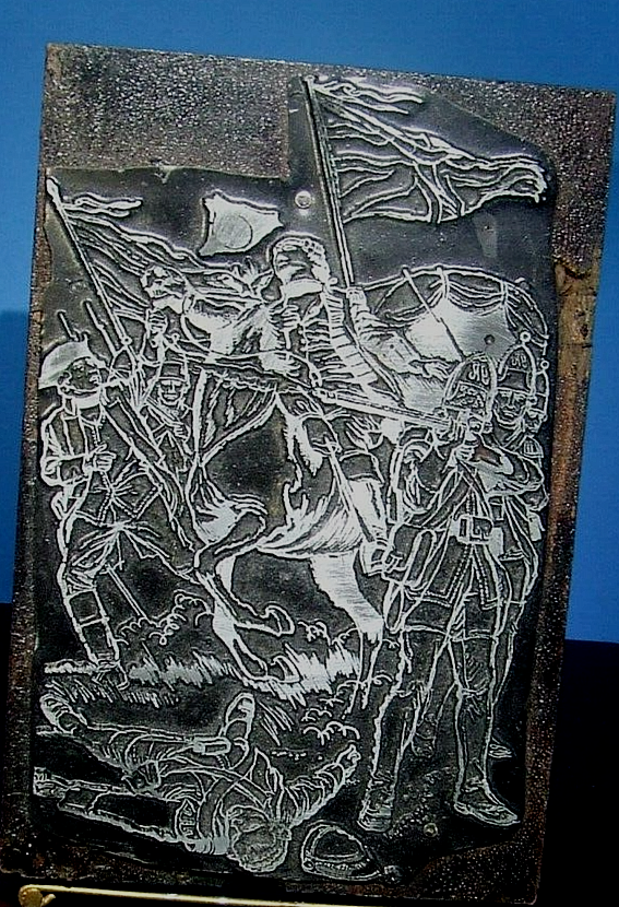 Antique AMERICAN REVOLUTION Zinc Electrotype Printing Plate for Books ...