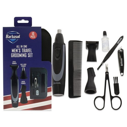"Barbasol All-In-One Mens Grooming 10 Pc Set - Comb, Scissors, Tweezers ...