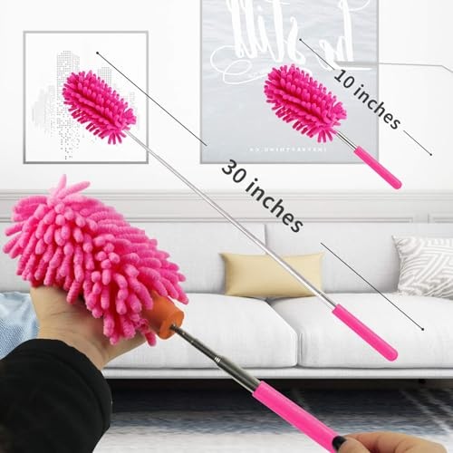 Microfiber Duster for Cleaning, Dusters with Telescoping Extension 2 ...