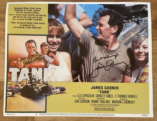 James Garner Tank Lobby Card Signed Autographed | eBay